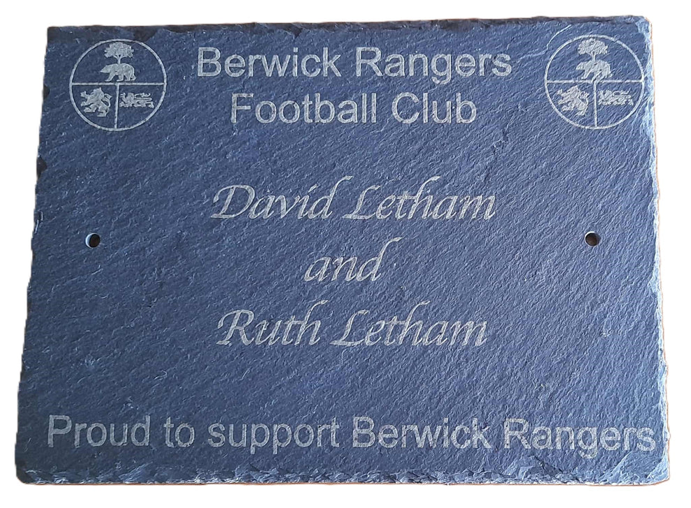 BRFC Slate Plaque – Berwick Rangers Football Club