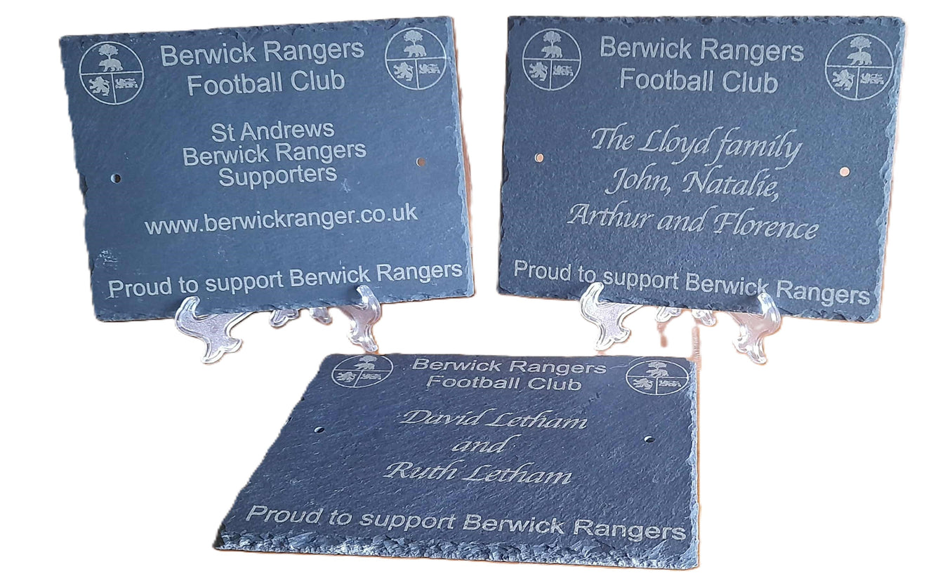 BRFC Slate Plaque – Berwick Rangers Football Club