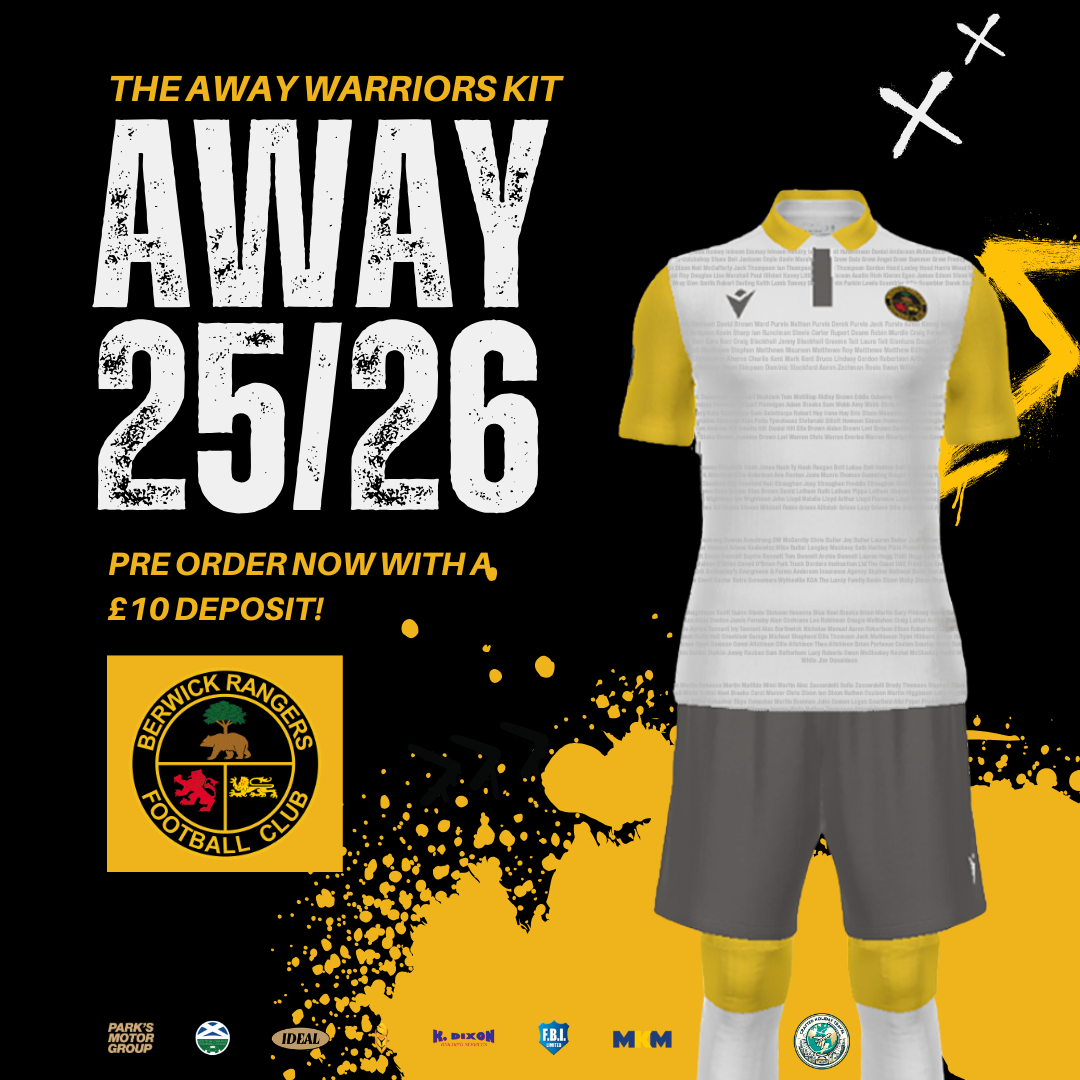Buy your BRFC Macron Away Shirt 2025/26 (The Away Warrior) - PRE-ORDER – Berwick Rangers ...