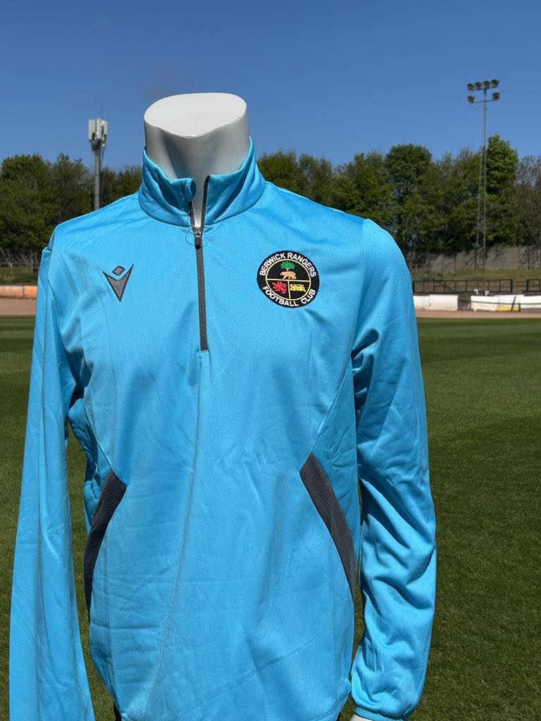 BRFC ADULTS Macron Piave 1/4 Zip - Neon Sky / Anthracite – Berwick ...